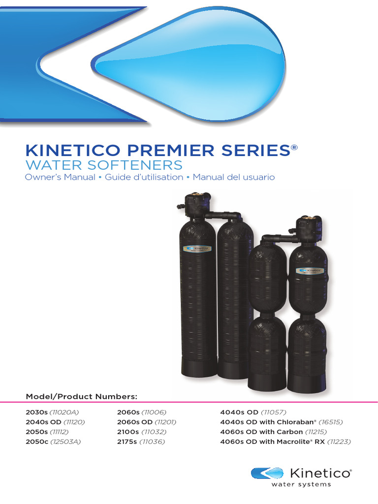 11066p Manual Owners Kinetico Softener 01202020 | PDF | Dishwasher | Salt