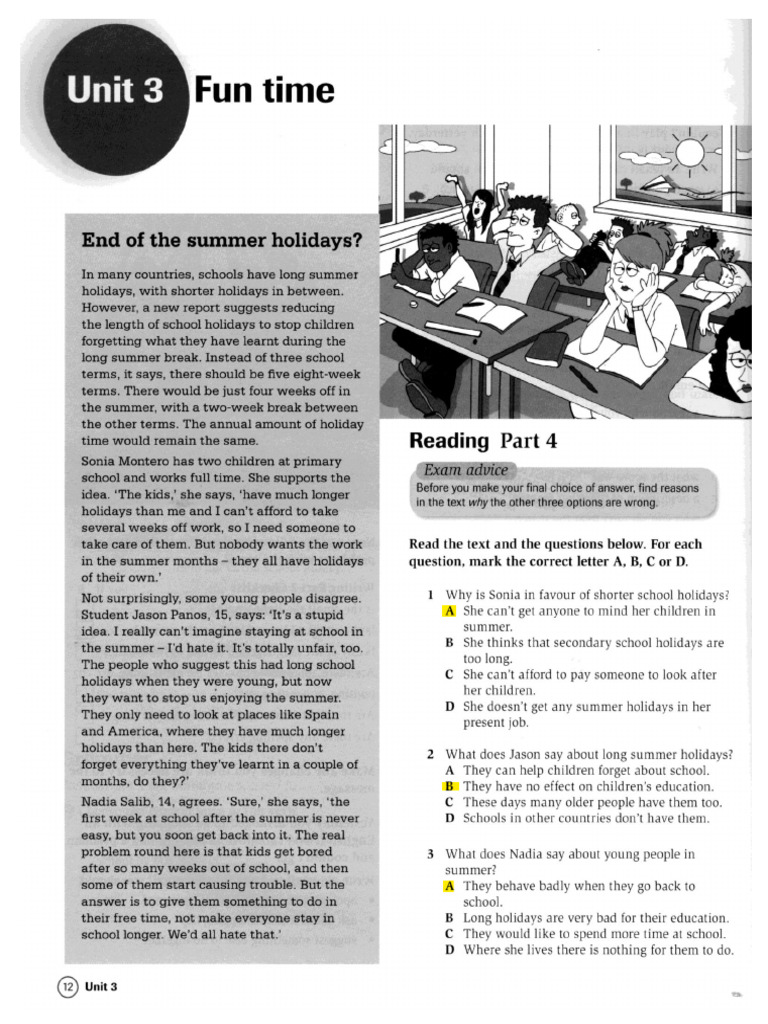 Workbook Unit 3-4 | PDF