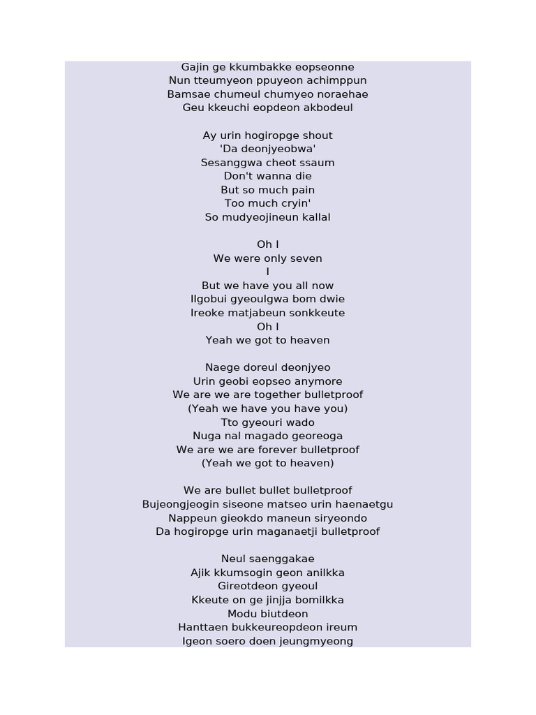 Bulletproof: A Song Analysis | PDF