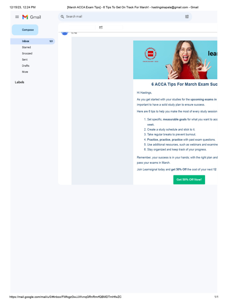 (March 2024 ACCA Exam Tips) - 6 Tips To Get On Track For March! | PDF ...