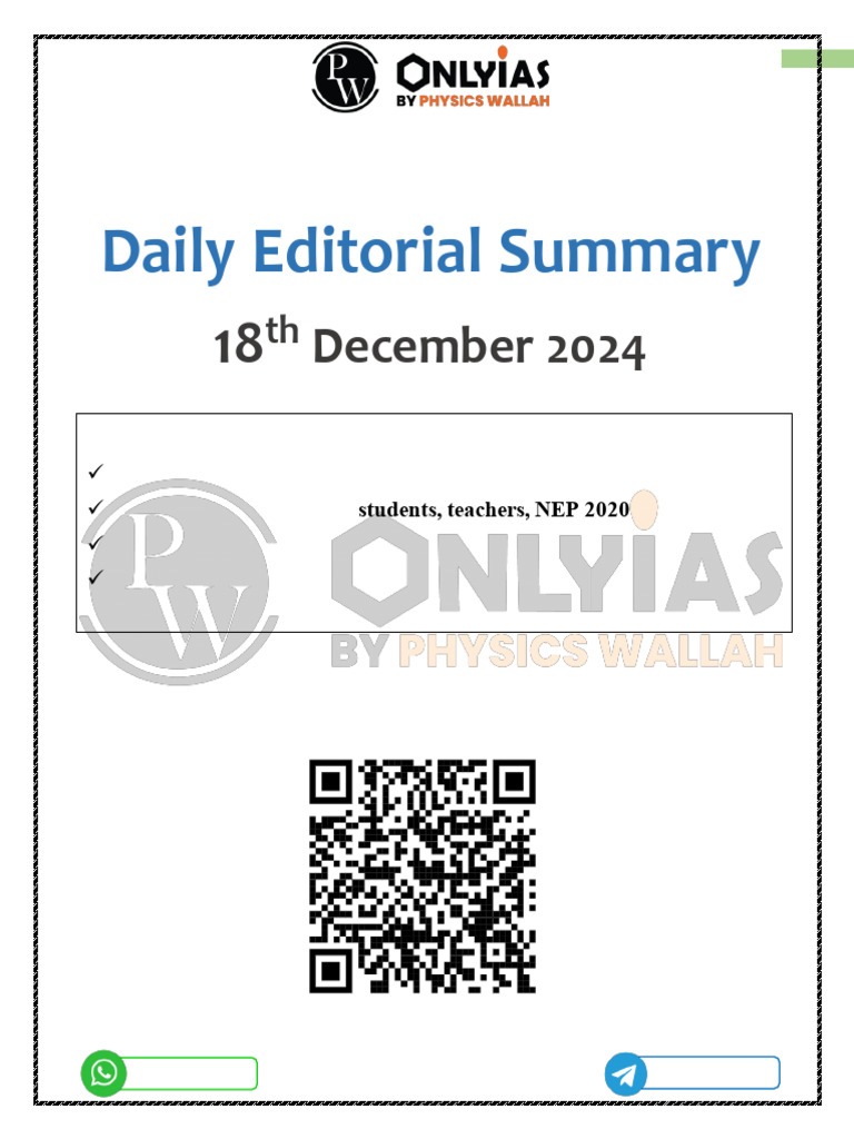 Editorial Analysis - 18th Dec (English) | PDF | Artificial Intelligence ...