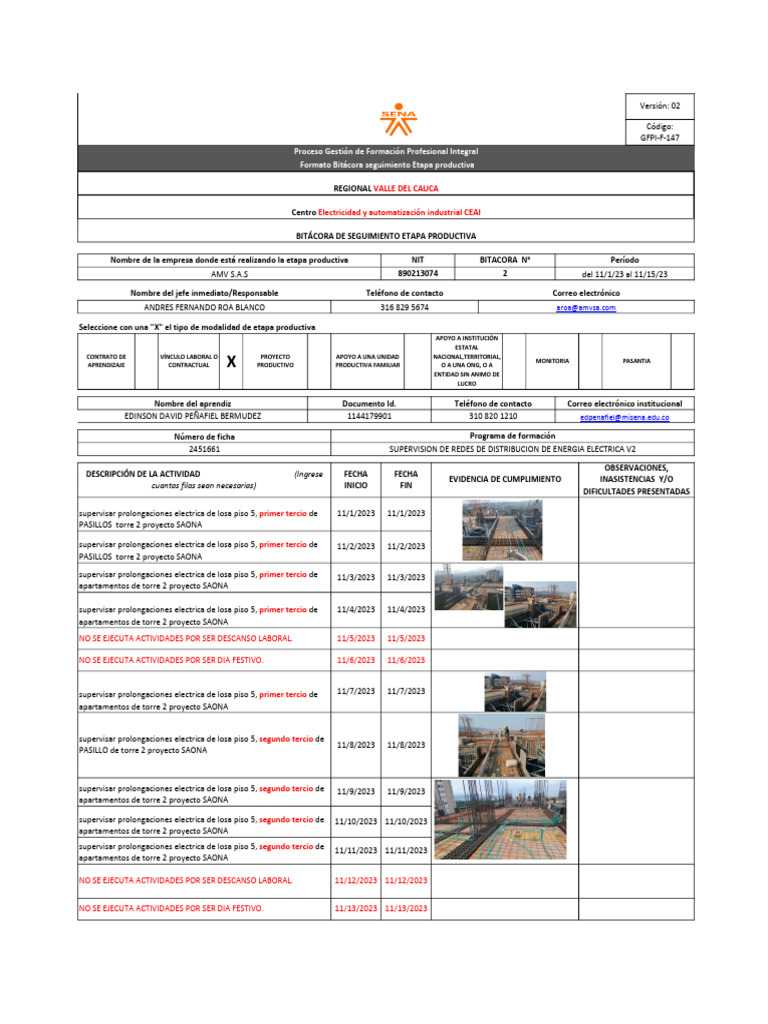GFPI-F-147 - Formato - Bitacora - 2 (Firmada 1) | PDF