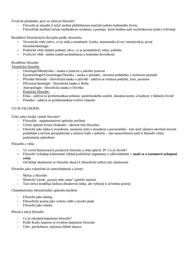 Úvod Do Filosofie | PDF