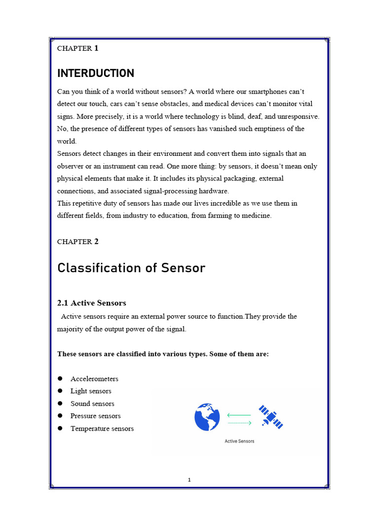 CHAPTER 1 sensor | PDF | Sensor | Accelerometer