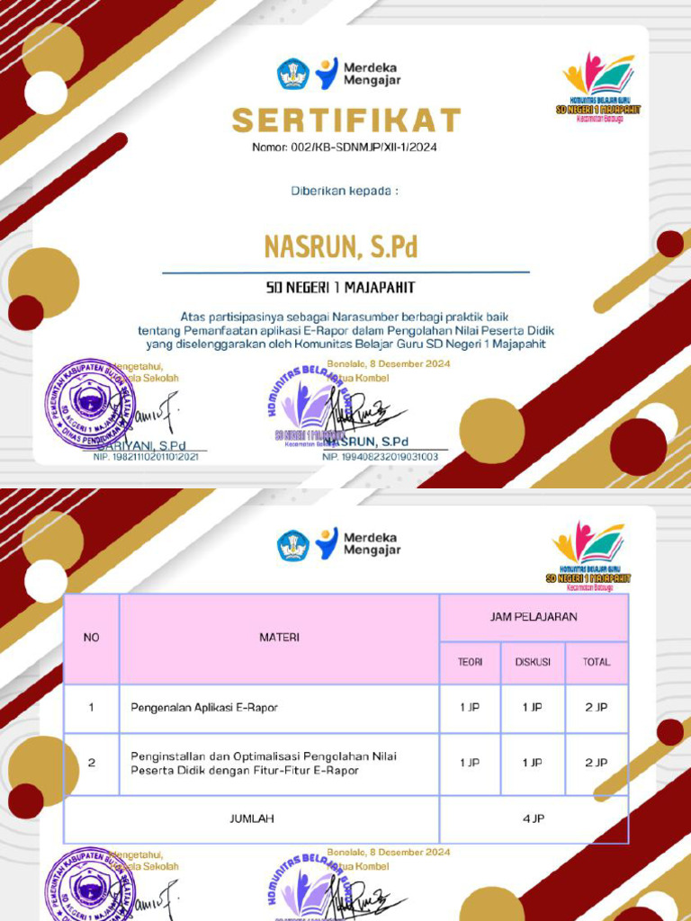 E Sertifikat Nasrun | PDF