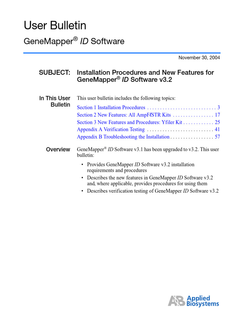 Genemapper ID v3.1 e v3.2 | PDF | Installation (Computer Programs ...