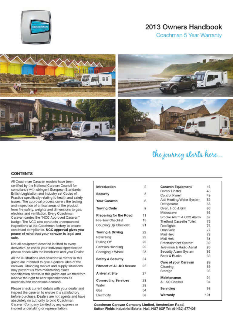 Coachman Caravan User's Guide | PDF | Tire | Vehicles
