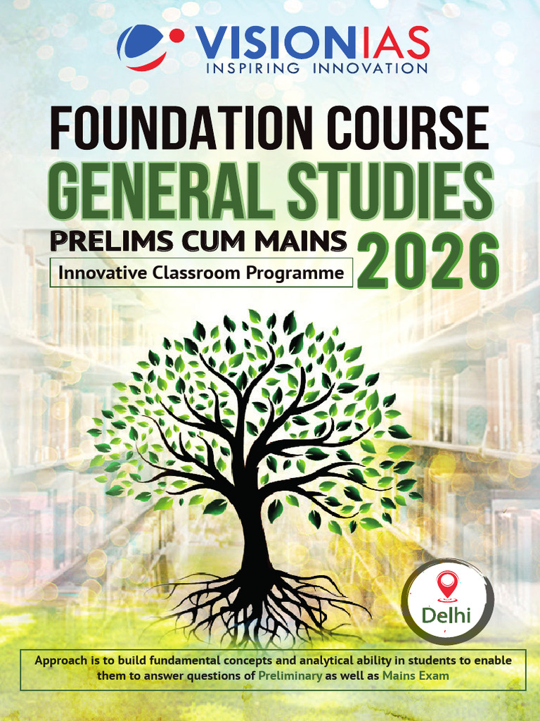 A5c27 General Studies Foundation Course Delhi 2026 | PDF