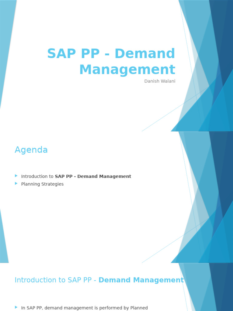 SAP PP Demand Management | PDF