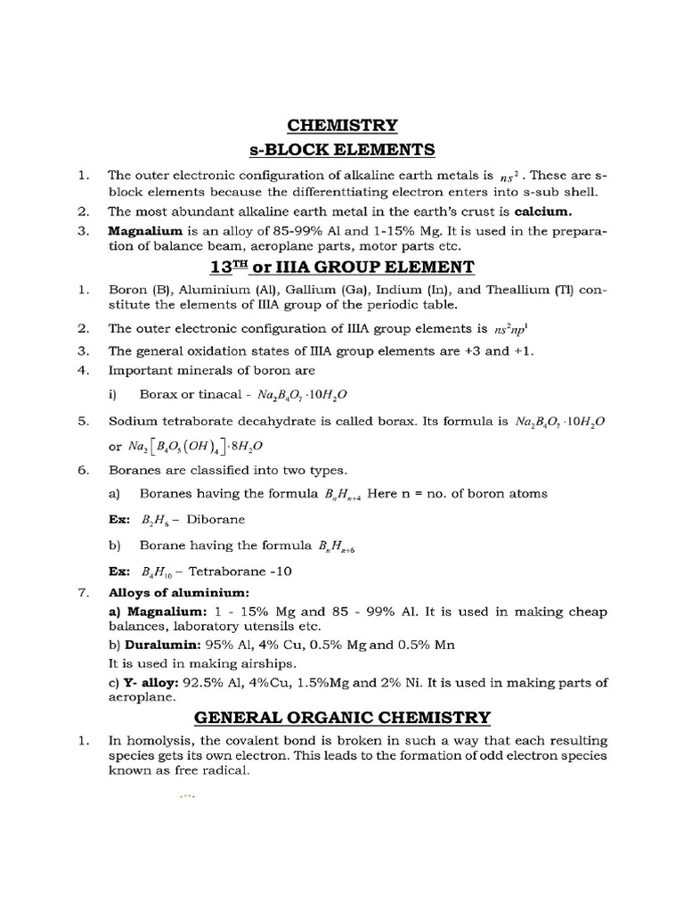 chemistry Assignment 1 | PDF