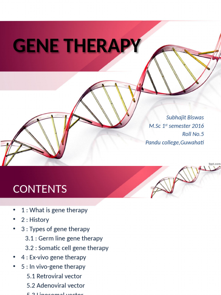 Gene Therapy Pptx | PDF | Retrovirus | Gene Therapy