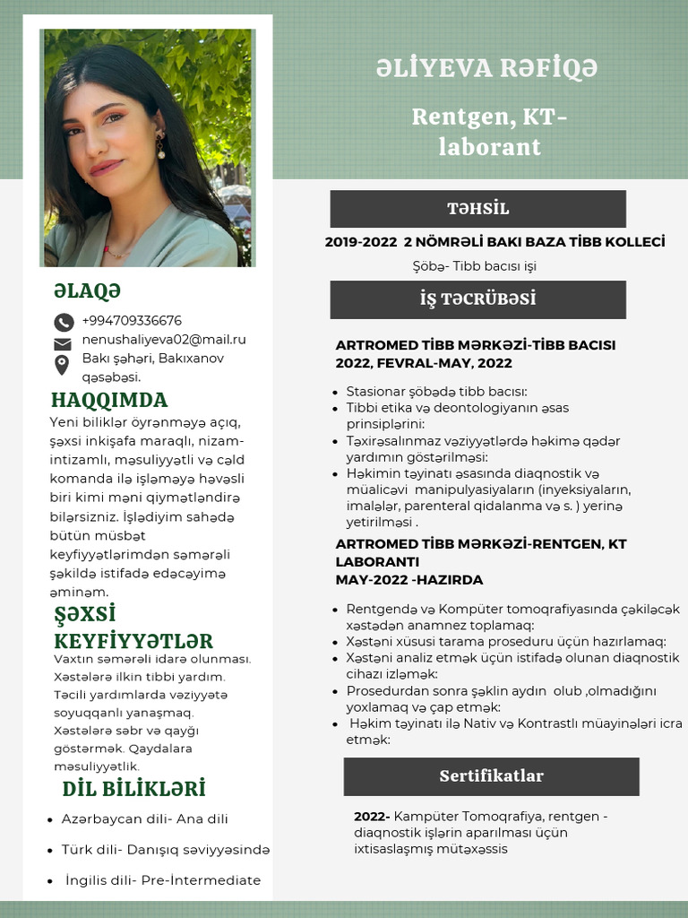 Rafiga Aliyeva CVV 2024. | PDF