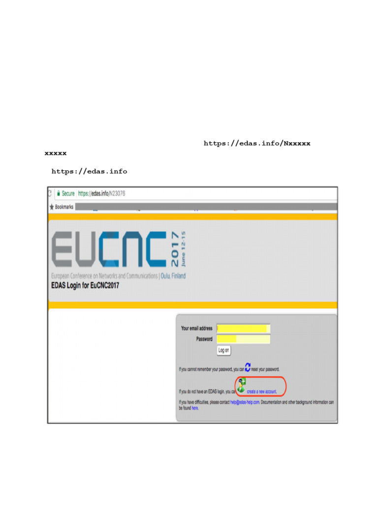 EDAS Account Setup and Paper Submission Guide | PDF