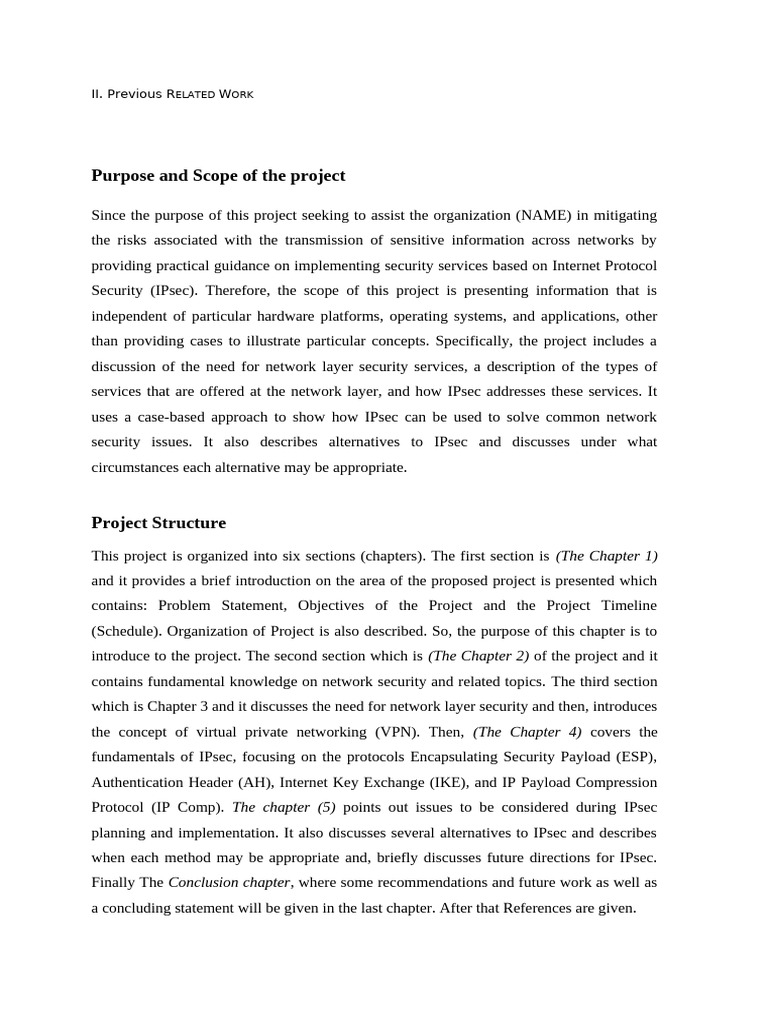 Purpose, Scope and Structure of The Project | PDF | Virtual Private ...