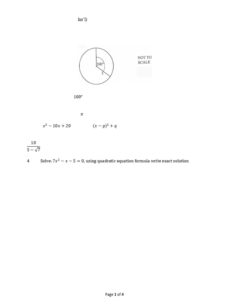 Math-D Mid VIII - P1 Sample For Upload | PDF