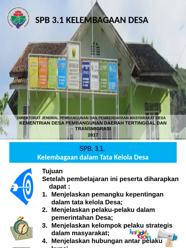 SPB 3 1 Kelembagaan Desa | PDF