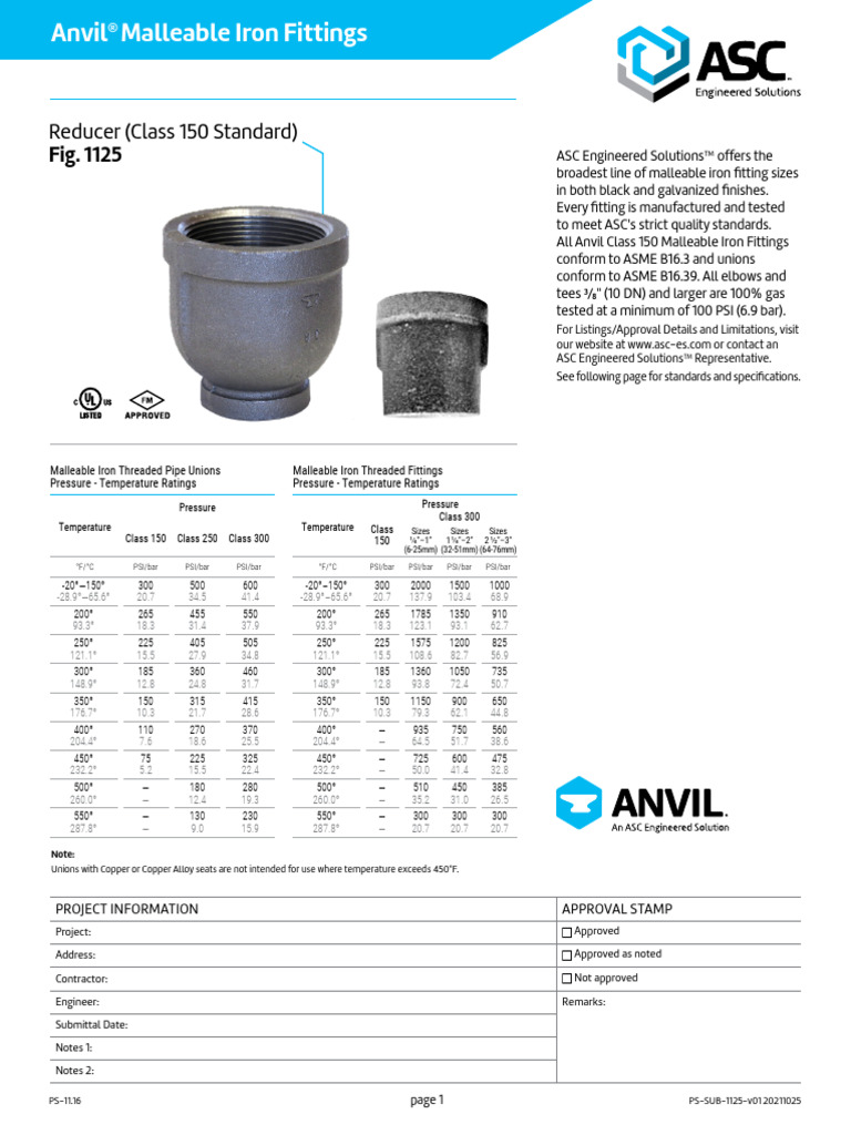 PS SUB 1125 v01 | PDF | Pipe (Fluid Conveyance) | Materials