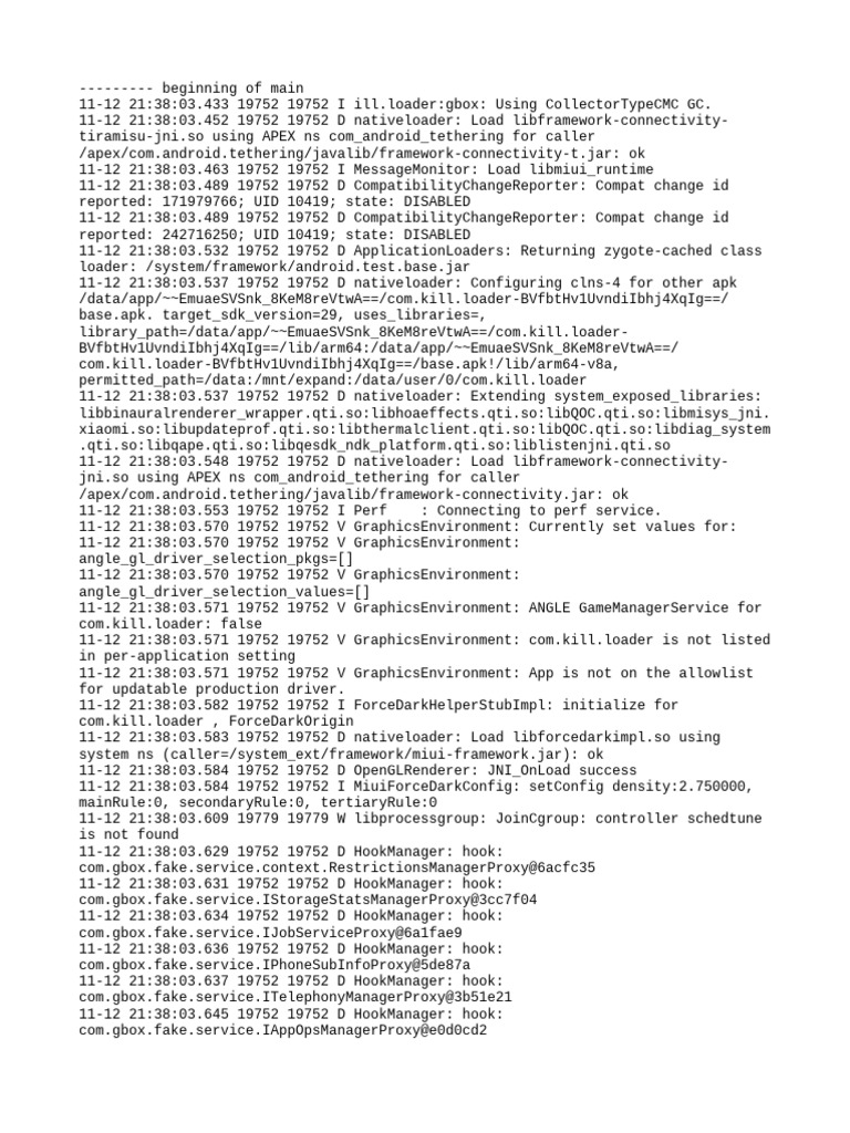 com.kill.loader_logcat | PDF | Software Engineering | Operating System Families