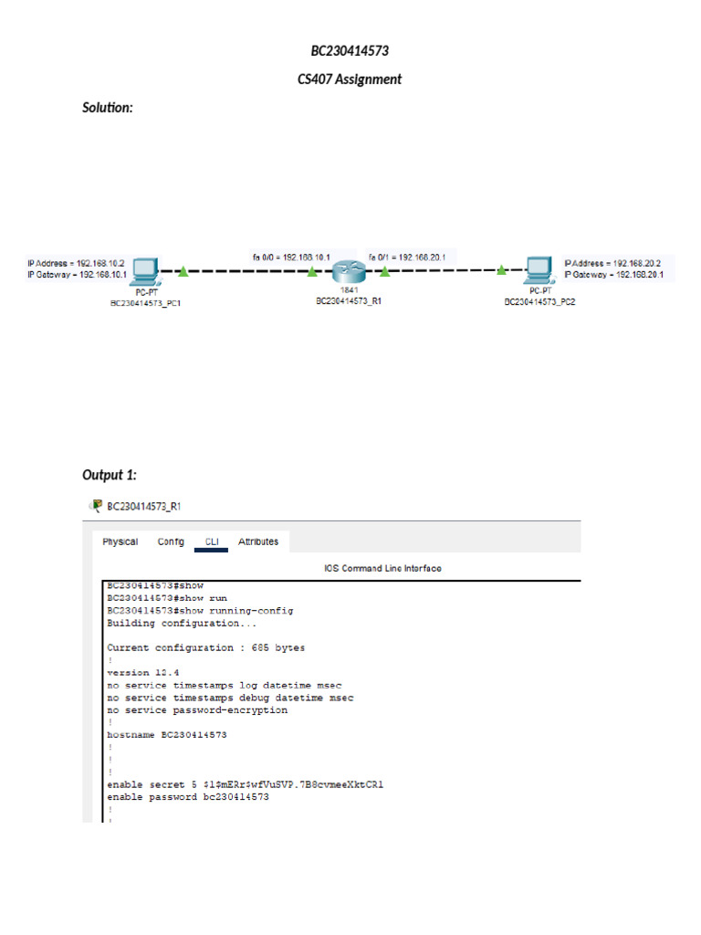 BC230414573 CS407 Assignment | PDF