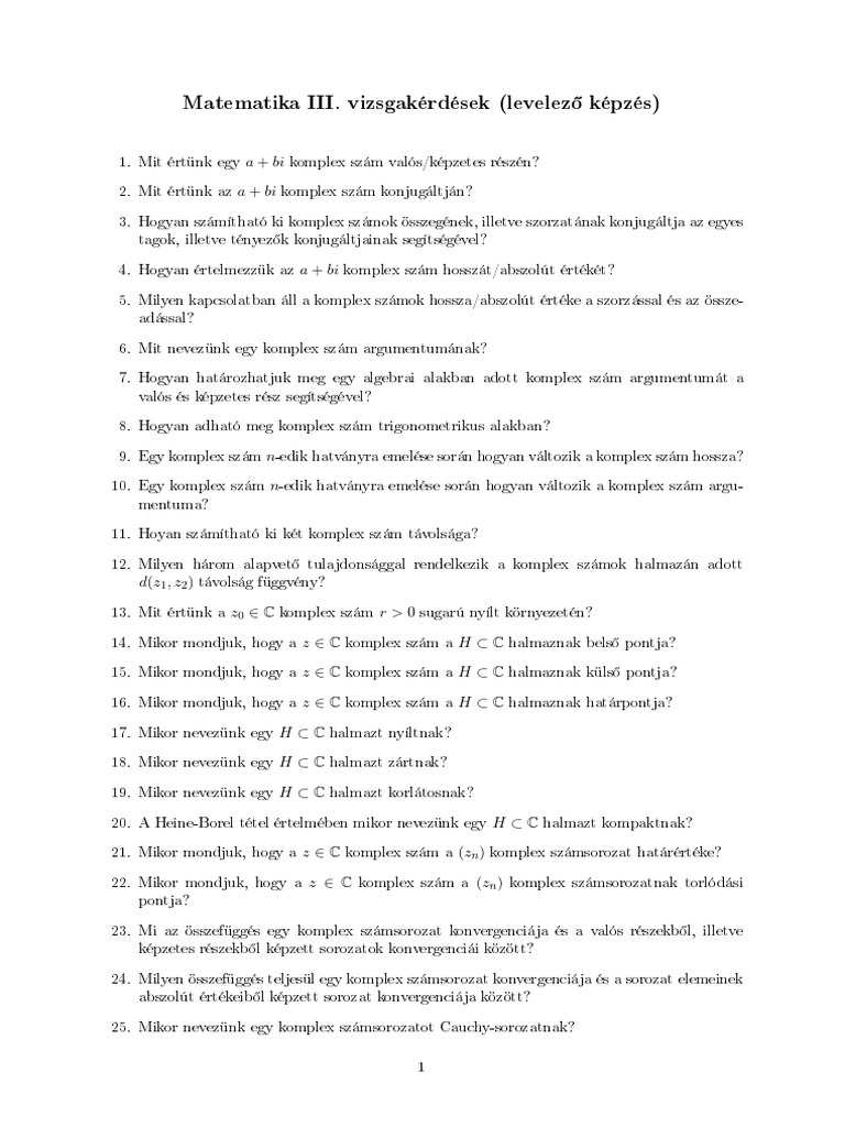 Mat 3 Vizsga 2024 Lev | PDF