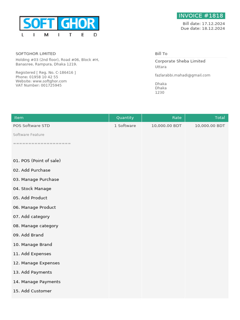 Invoice 1818 | PDF