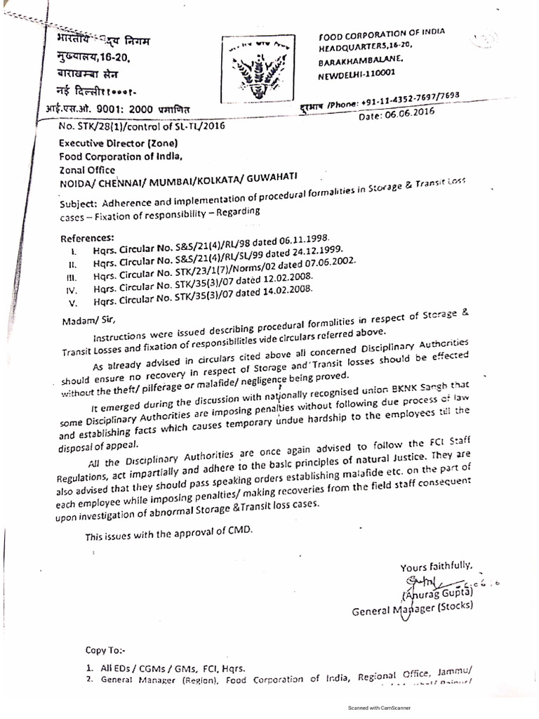 Non Recovery Circular | PDF