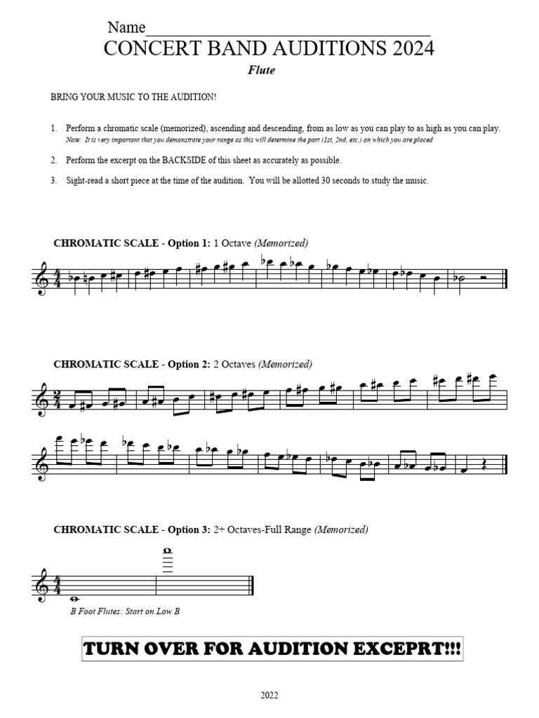 Practice For Beginner Flutes - Flute Excerpt 2024 | PDF | Musical ...