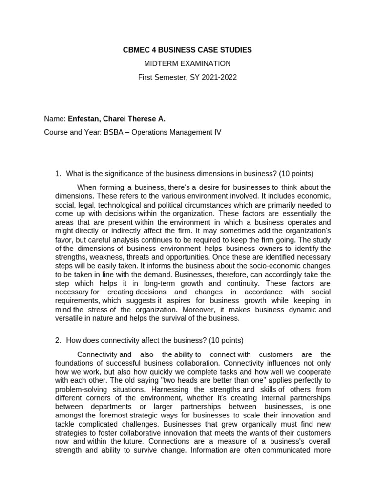 Cbmec 4 Business Case Studies | PDF | Social Psychology | Cognition