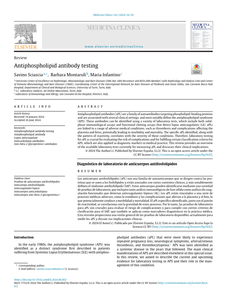 aPL testing 2024 | PDF | Medicine | Clinical Medicine