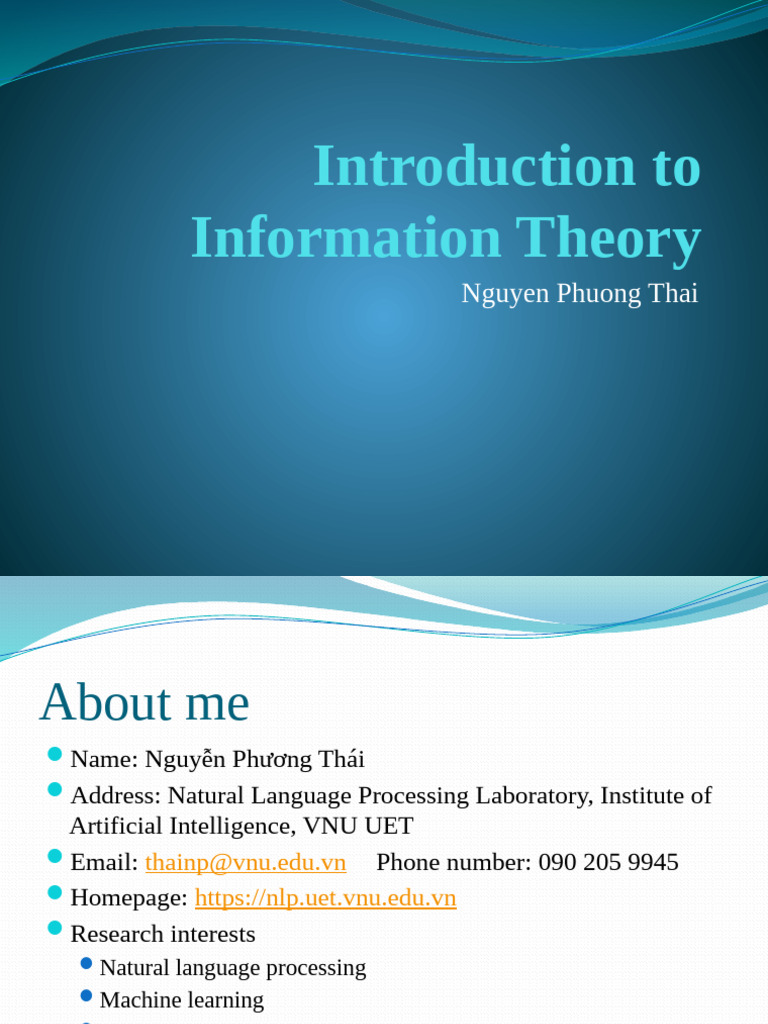 Lecture 1 - Introduction | PDF | Information | Code Lecture 1 - Introduction | PDF | Information | Code