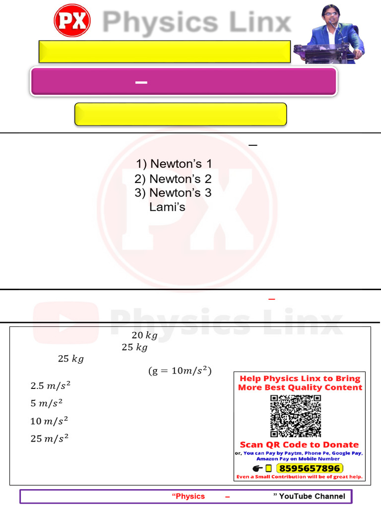 Dpp-1 (Laws of Motion) Physics Linx | PDF | Force | Mass