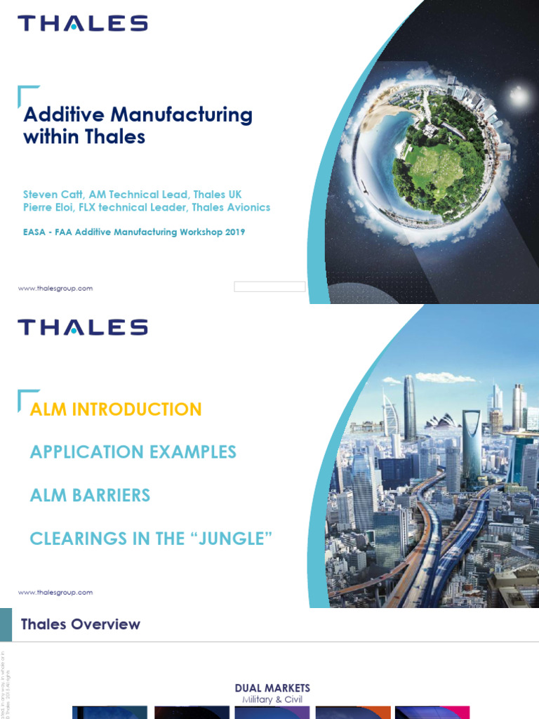 THALES 2019 EASA-FAA AM Workshop | PDF | Materials