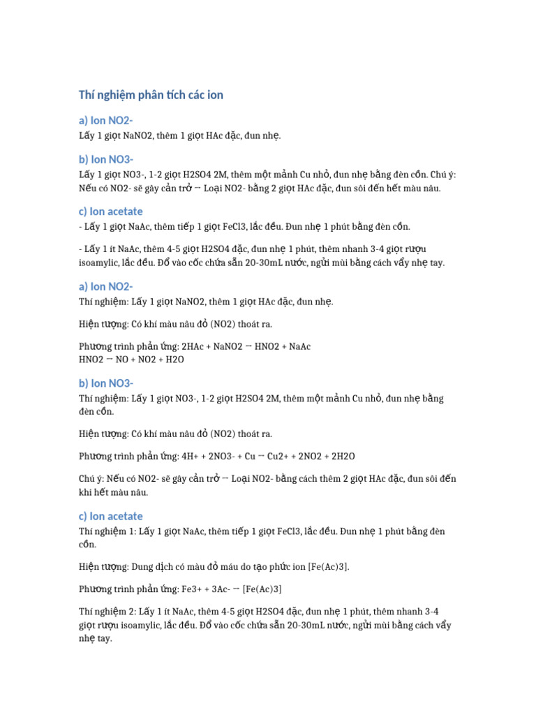Ion Analysis With Explanations | PDF