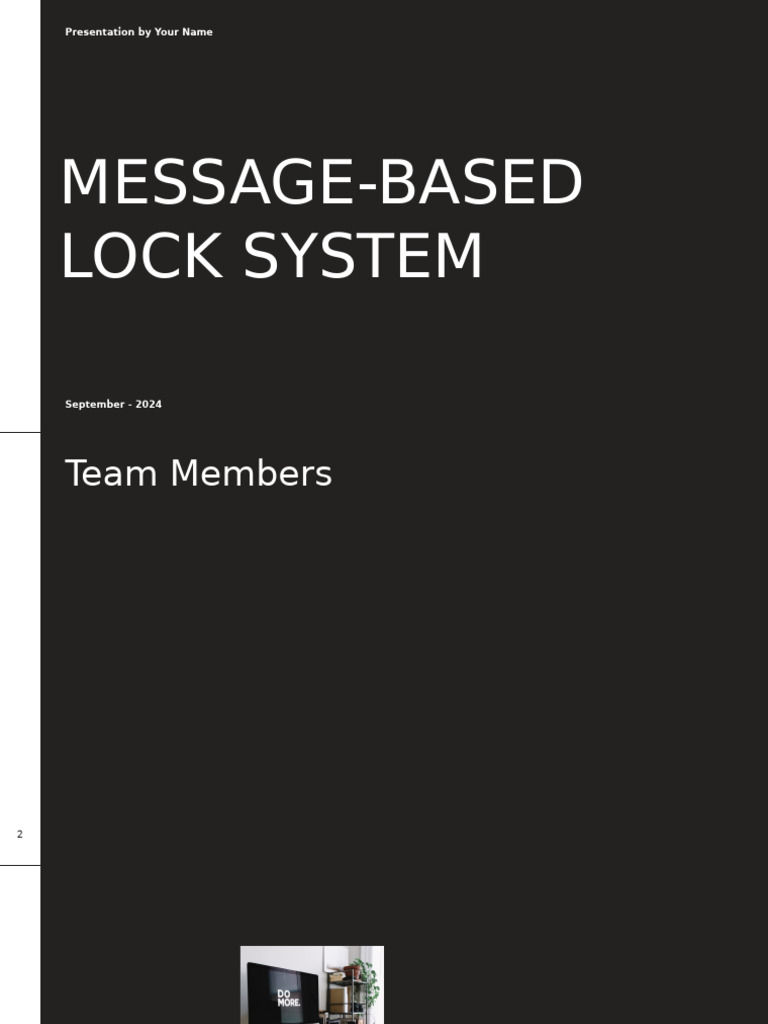 Message-Based Lock System | PDF
