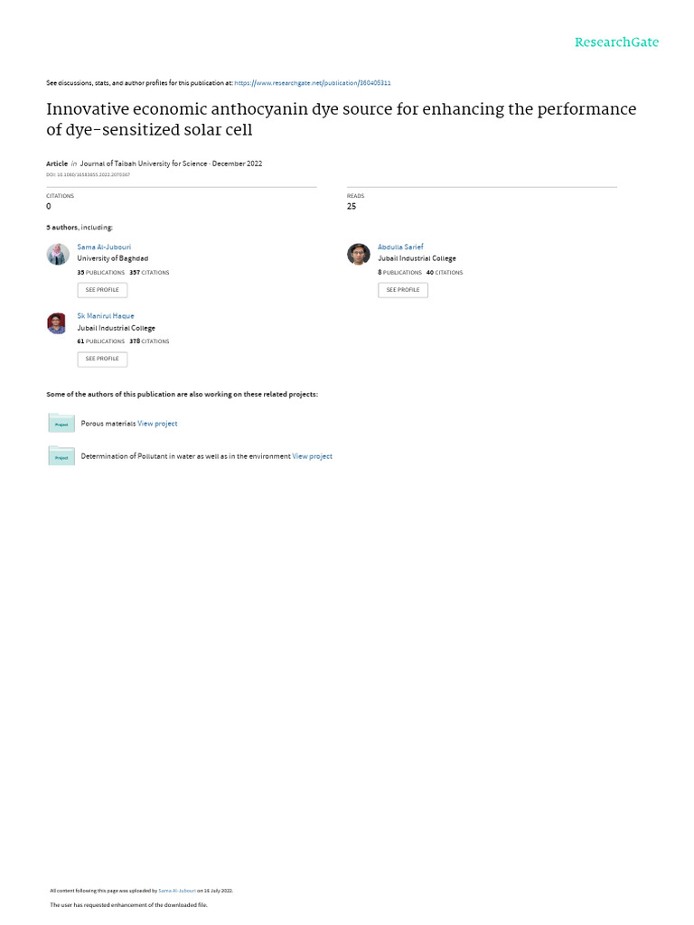 Innovative Economic Anthocyanin Dye Source For Enhancing The ...