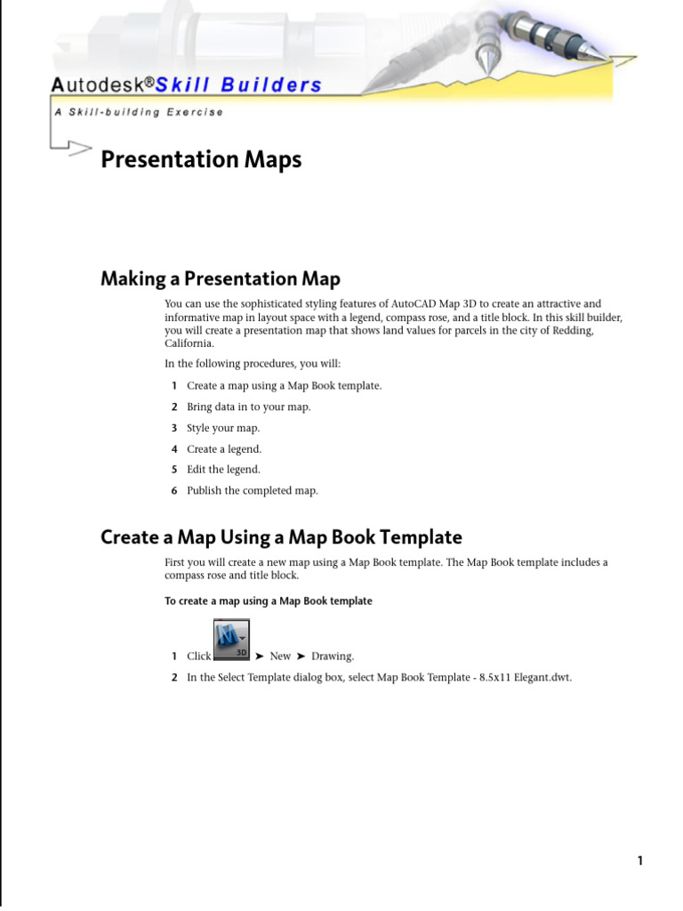 Map3d Skillbuilder Presentationmap | PDF | Software | Computing