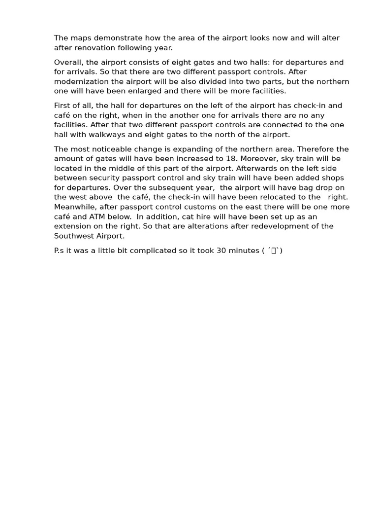 Writing Task1 Maps | PDF