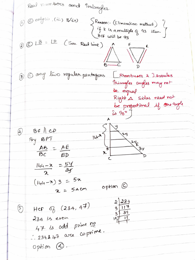 Real Numbers - Similarity | PDF