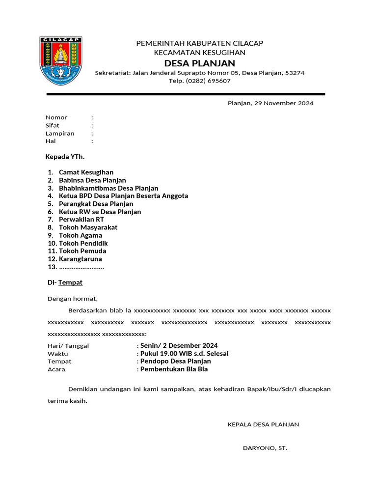 Latihan Surat | PDF