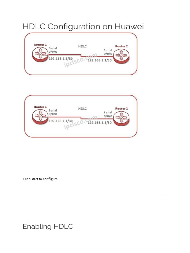 HDLC Configuration On Huawei | PDF