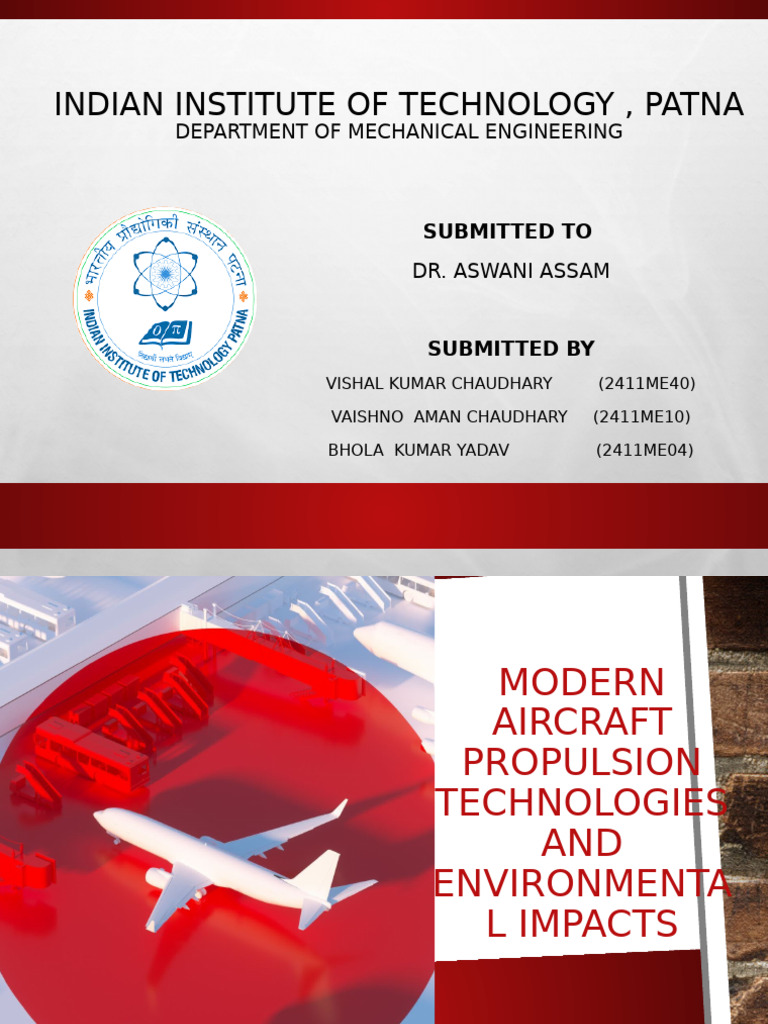 Modern Aircraft Propulsion Technologies | PDF | Electric Vehicle ...