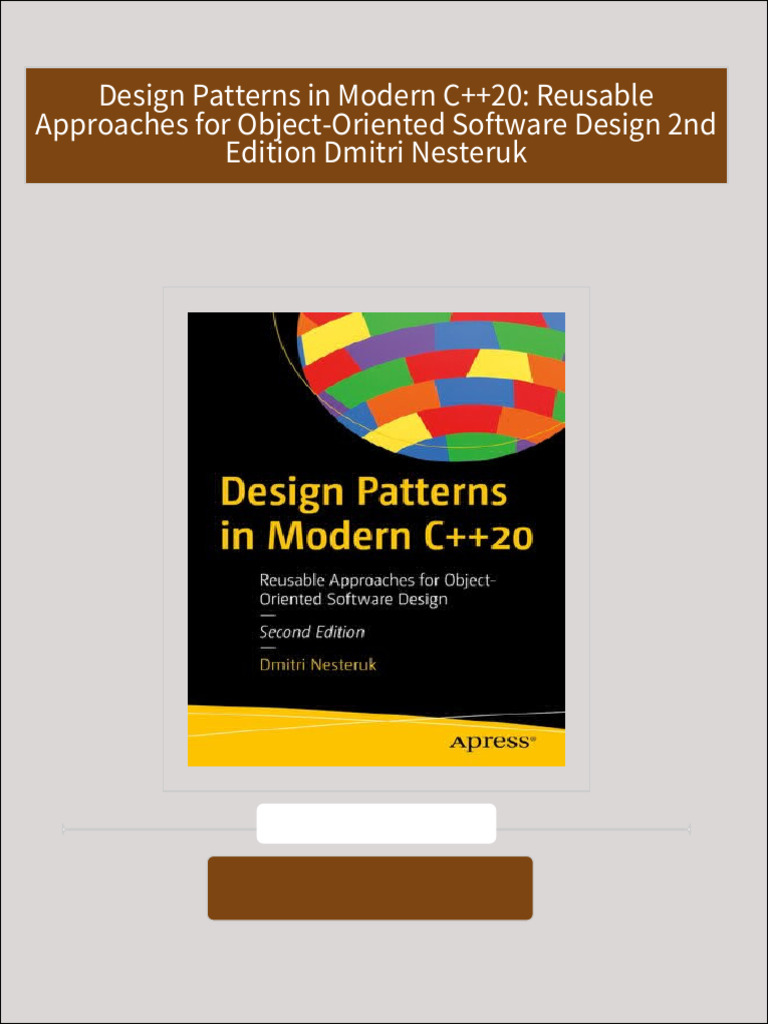 Download ebooks file Design Patterns in Modern C++20: Reusable Approaches for Object-Oriented ...