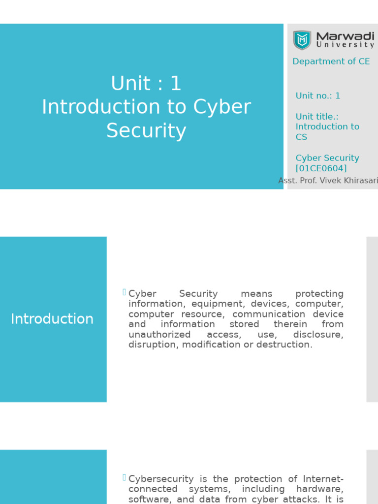 Introduction to Cyber Security | PDF | Security | Computer Security