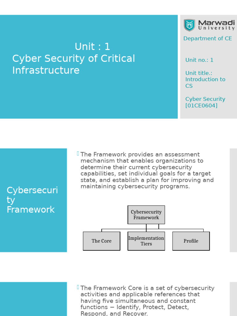 Unit 1 - 04 - Cyber Security of Critical Infrastructure | PDF ...