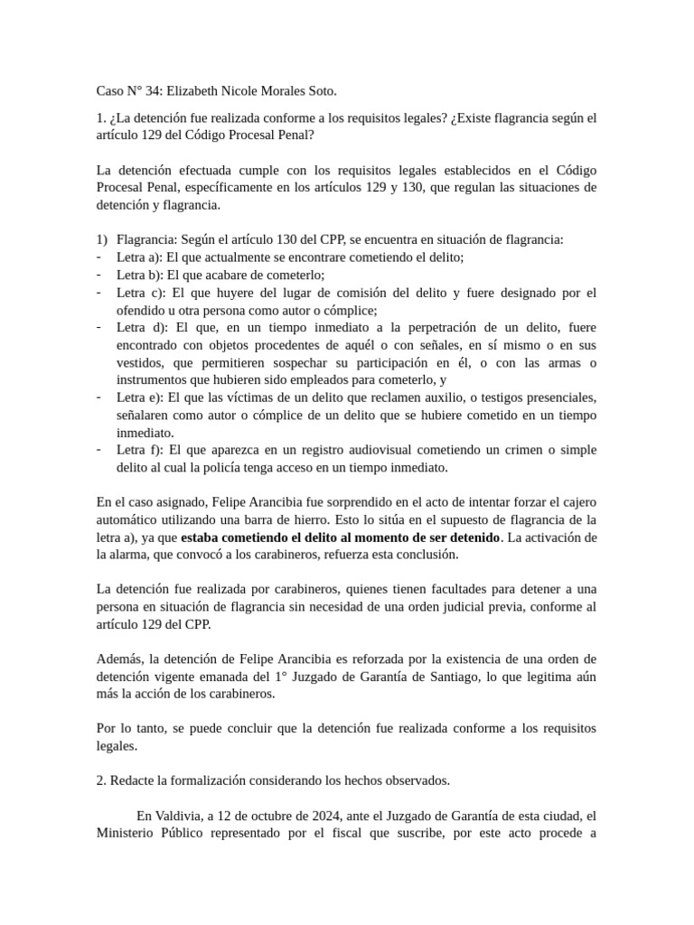 Caso N34 | PDF | Mandato | Robo