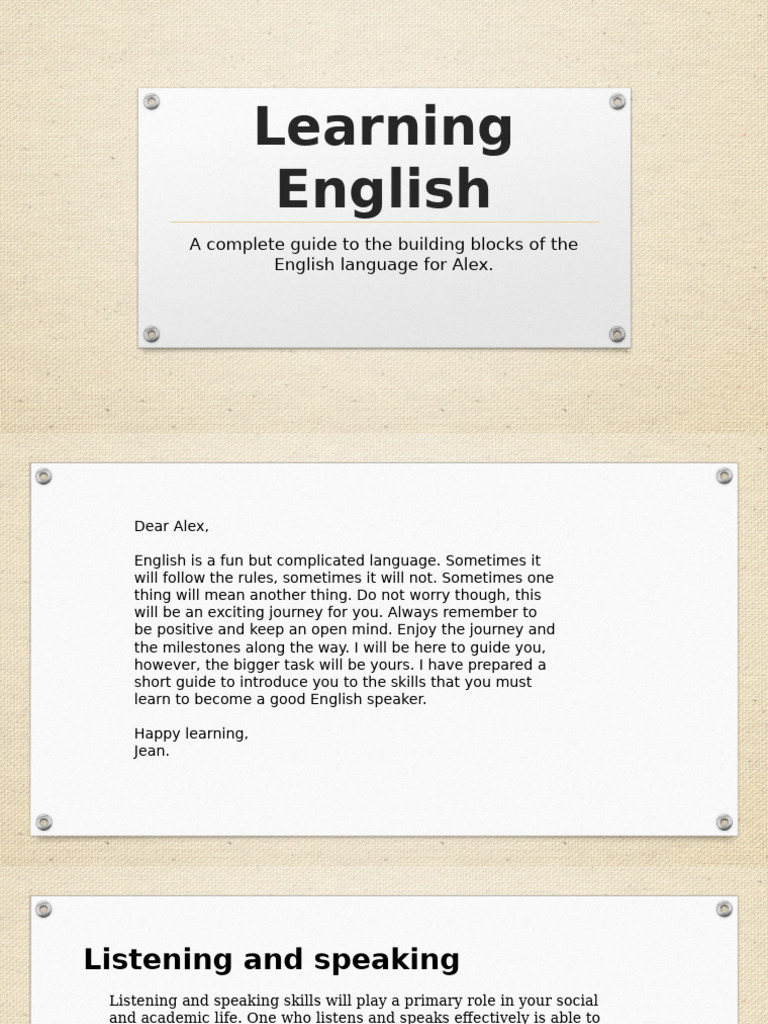 Learning English | PDF | Learning | English Language