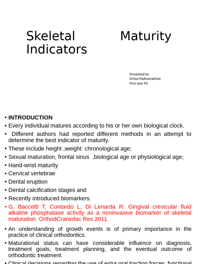 Skeletal Maturity Indicators | PDF | Vertebra
