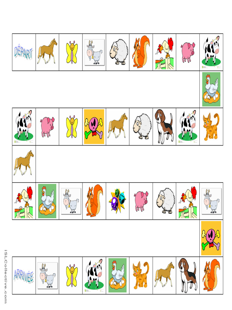 Jeu de L'oie - Les Animaux 2 | PDF