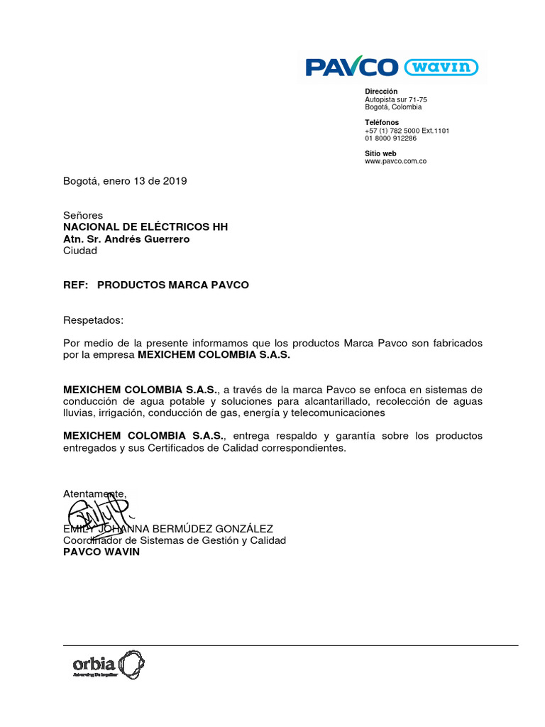 Productos Pavco: Calidad y Garantía | PDF