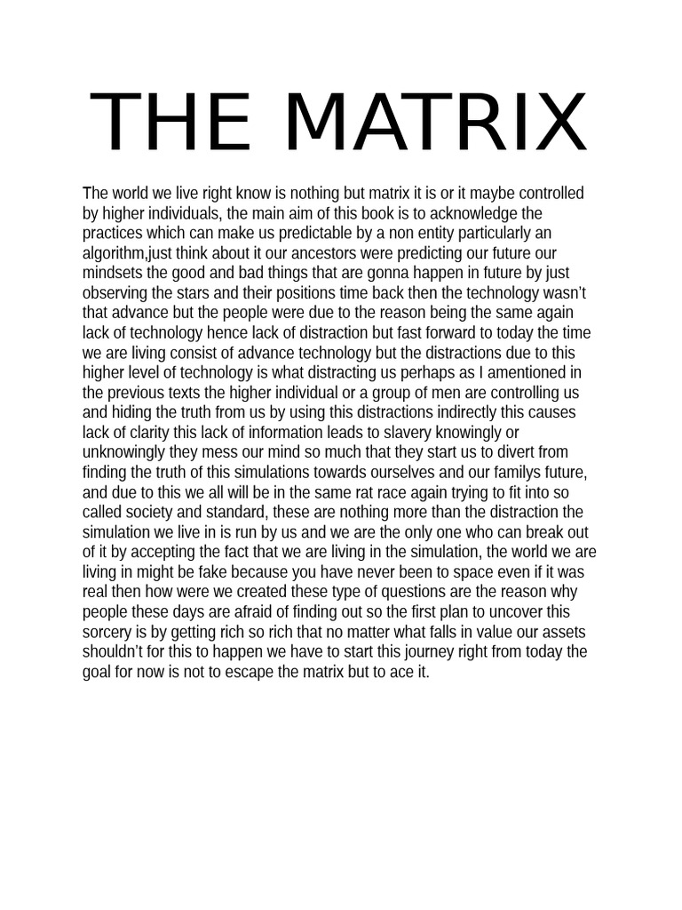 The Matrix | PDF